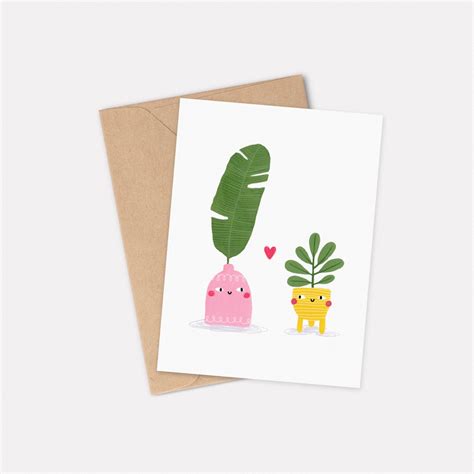 Plant Love Greetings Card ~ Salt Art Supply
