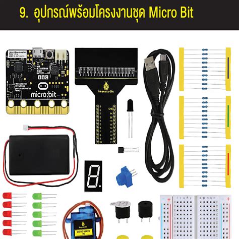 10 อุปกรณ์พร้อมโครงงานชุด micro bit