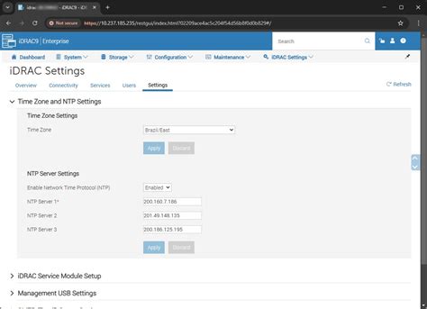 iDRAC Como ajustar as configurações de NTP e fuso horário Dell Brasil