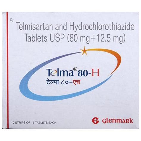 Telma H 80 Tablet Uses Dosage Side Effects Glenmark