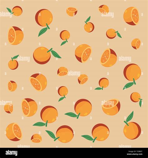 Orange Delicious Fresh Fruit Nutrition Background Vector Illustration