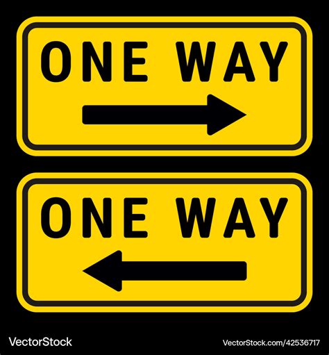 Right One Way Signs 2e One Way Right