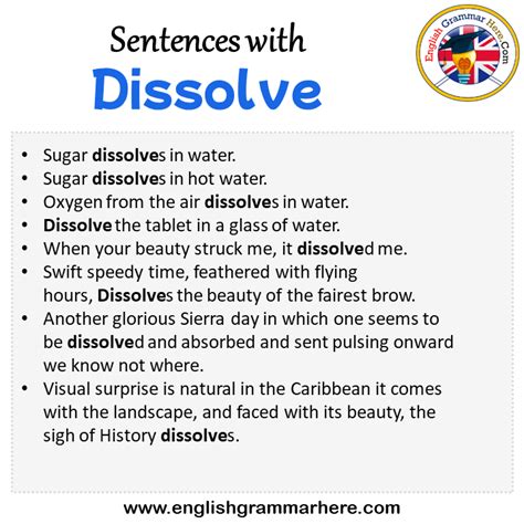 Sentences With Dissolve Dissolve In A Sentence In English Sentences