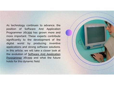 The Evolution Of Software And Application Programmer 261399 A Glimpse
