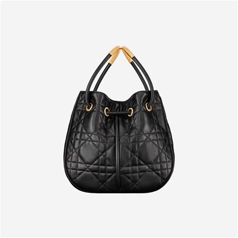 디올 미디움 노리타 백 매크로까나쥬 램스킨 블랙 Dior Kream