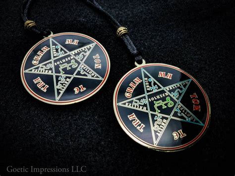 Pentacle Of Solomon Medallion Lesser Key Of Solomon Pendant Etsy