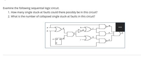 solved examine the following sequential logic circuit how