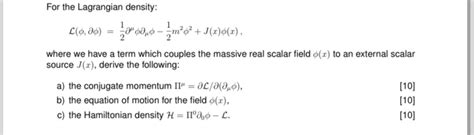 solved for the lagrangian