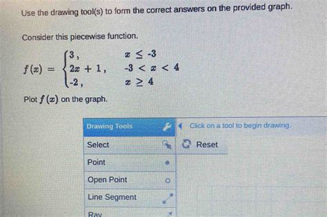 Use The Drawing Tool S To Form The Correct Answers On The Provided