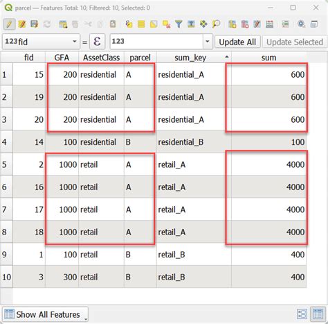 Calculate Values Addsum Numbersareas Based On Two Attributes In