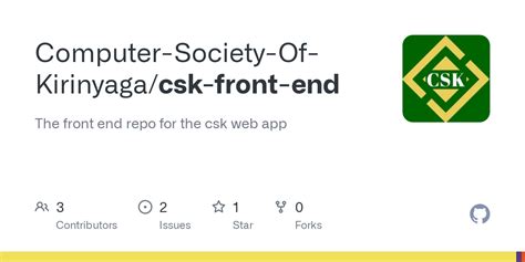 GitHub Computer Society Of Kirinyaga Csk Front End The Front End Repo For The Csk Web App