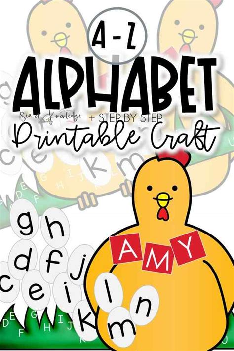 Alphabet Craft Worksheets Chicken Farm Theme