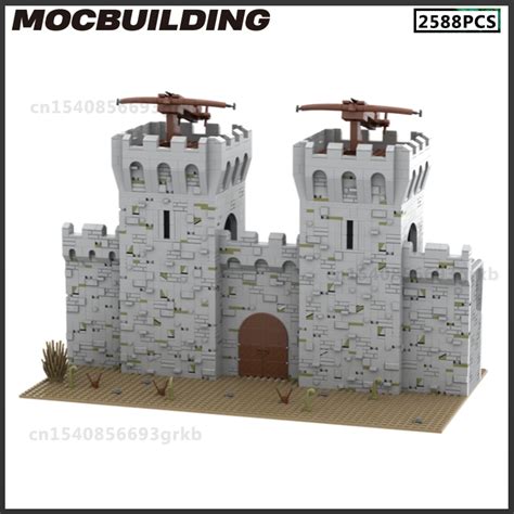 Moc 빌딩 블록 Diy 벽돌 중세 전초 요새 캐슬 게이츠 건축 모델 조립 장난감 컬렉션 크리스마스 Aliexpress