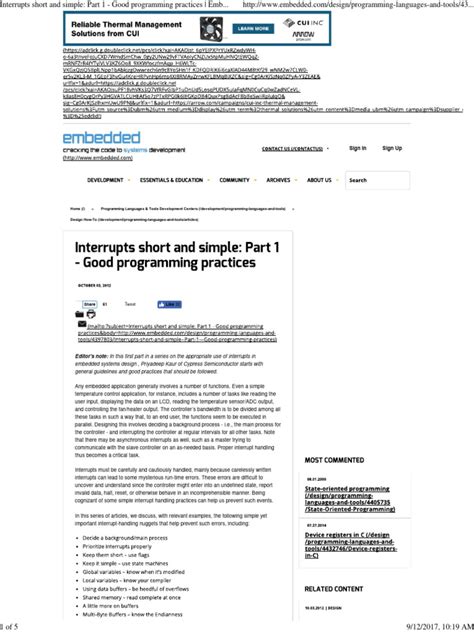 Interrupts Short And Simple Part 1 Good Programming Practices