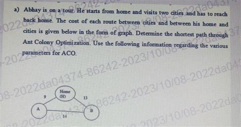 solved a abhay is on a tour he starts from home and visits