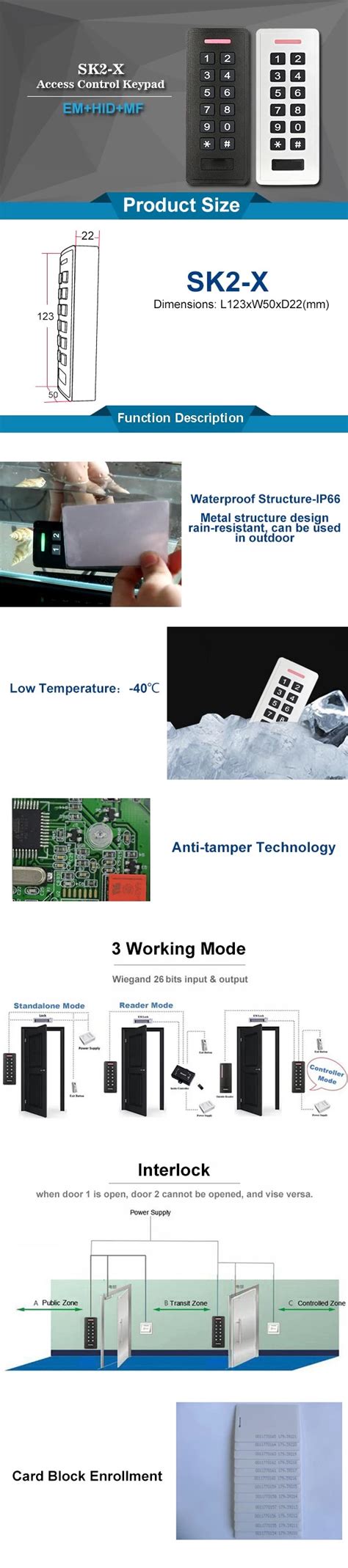 door entry controller with wiegand inputandoutput rfid proximity reader