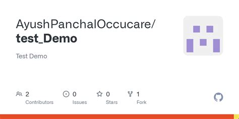 Github Ayushpanchaloccucaretestdemo Test Demo