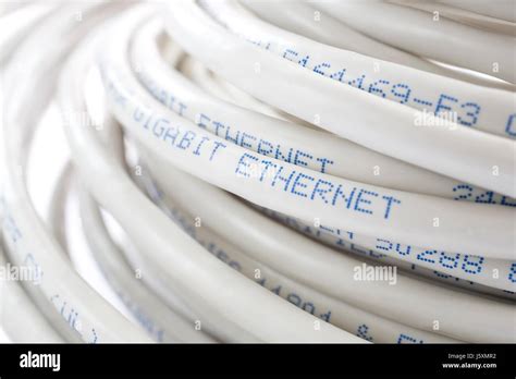 Gigabit Ethernet Cables Stock Photo Alamy