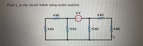 Solved Find Io In The Circuit Below Using Nodal Analysis Chegg