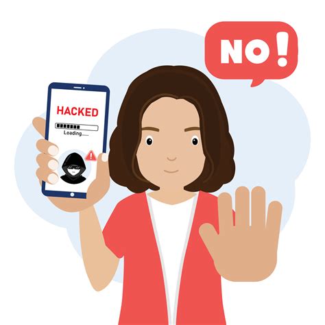 Smartphone With Hacker Alertcyber Crime Concept 22480513 Vector Art At Vecteezy