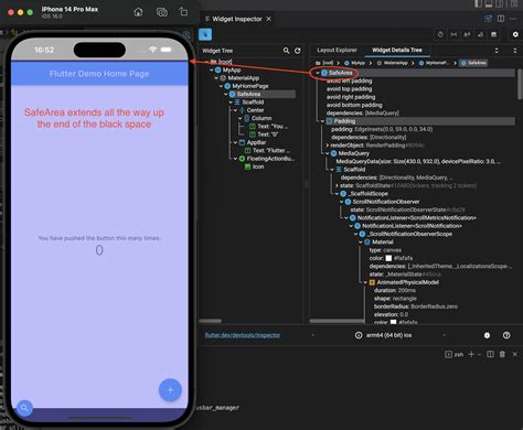 Safearea On Iphone 14 Pro Max · Issue 111766 · Flutterflutter · Github