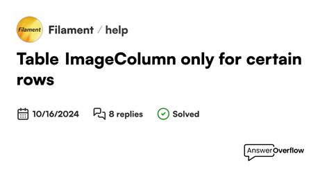 Table Imagecolumn Only For Certain Rows Filament