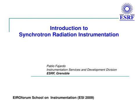 Ppt Introduction To Synchrotron Radiation Instrumentation Powerpoint