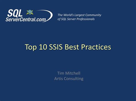 ppt top 10 ssis best practices powerpoint presentation free download