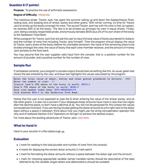 Solved Question Points Purpose To Practice The Use Chegg
