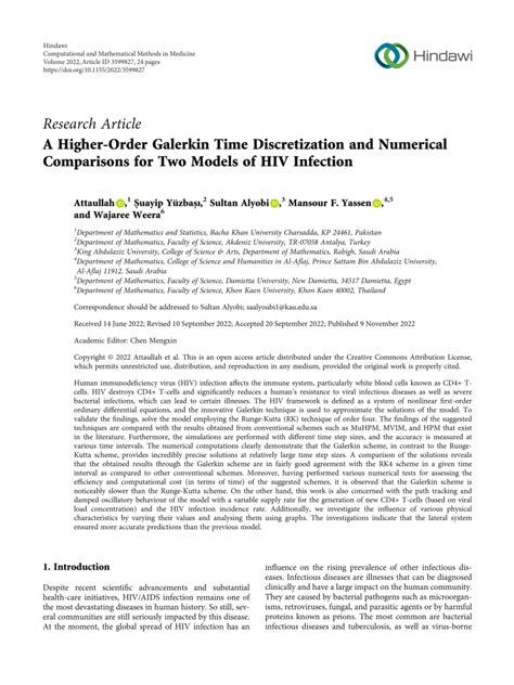 Pdf A Higher Order Galerkin Time Discretization And Numerical