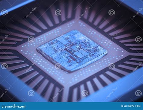 Computer Microchip Stock Image Image Of Digital Microelectronic
