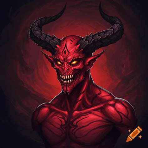 A Man Is Consumed By Glowing Energy As A Large Red Skinned Demon With