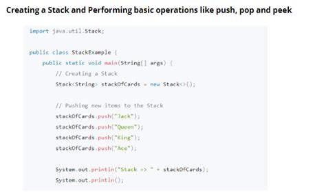 Solved Creating A Stack And Performing Basic Operations Like Chegg