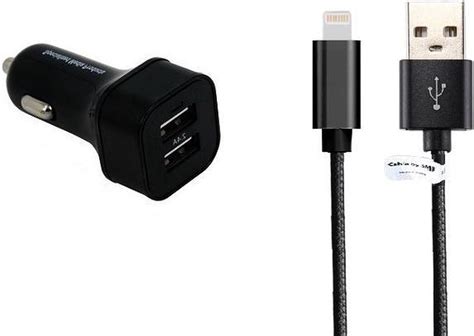 A Auto Oplader M Oplaadkabel Snoer En Adapter Plug Met Lightning Stekker Bol Com