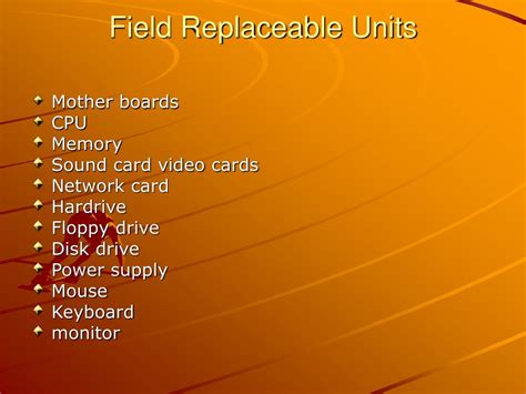 PPT Field Replaceable Units Common Problems And Flowcharts PowerPoint Presentation ID 8662258
