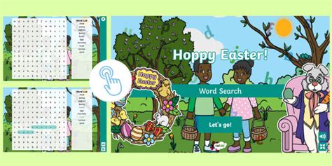 Hoppy Easter Interactive Word Search Teacher Made Twinkl