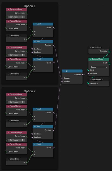 Geometry Node Group To Efficiently Find A Common Edge Between Two Faces