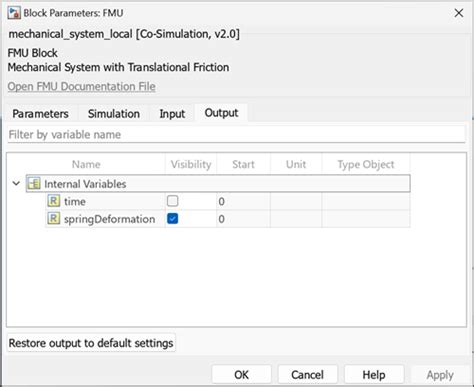 Export Simscape Model As FMU With Tunable Parameters And Internal Variables MATLAB Simulink