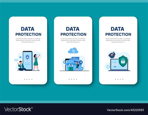 Global Data Security Personal Data Security Cyber Vector Image