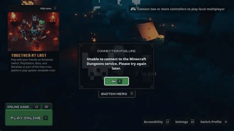 Minecraft Dungeons Cross Platform Play Guide