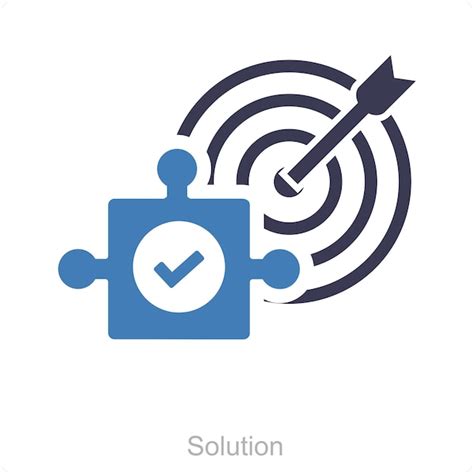 Premium Vector Solution And Target Icon Concept
