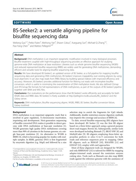 pdf bs seeker2 a versatile aligning pipeline for bisulfite