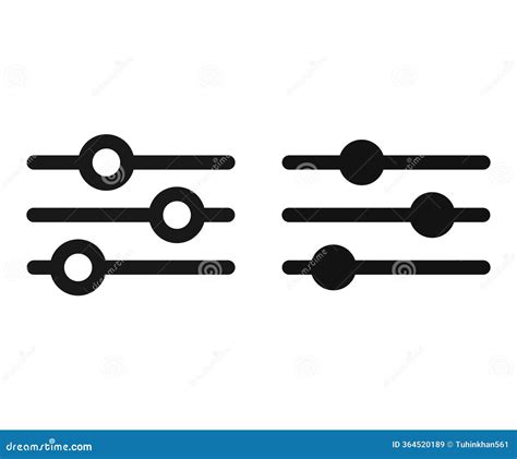 Adjustment Button Icon On A White Background Royalty Free Cartoon