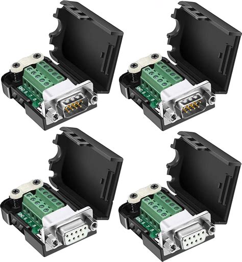 Dafurui 4pack Db9 Breakout Connector，db9 Solderless