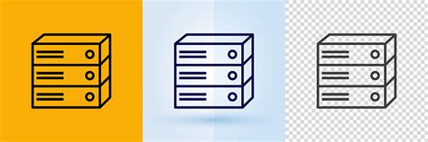 Computer Server Icon Set Stock Illustration Download Image Now