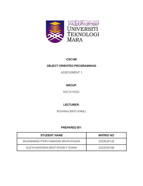 group project csc186 csc object oriented programming assessment 1