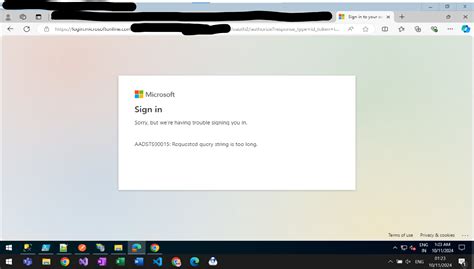 Net Requested Query String Is Too Long Error With Edge Using