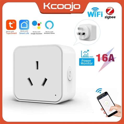 Tuya Smart AU Plug WiFi Zigbee A Socket Power Monitor Timing Function Outlet Smart Life Voice