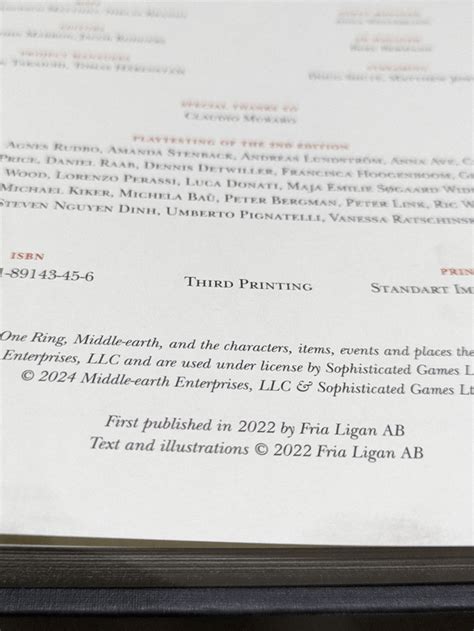 Third Printing R Oneringrpg