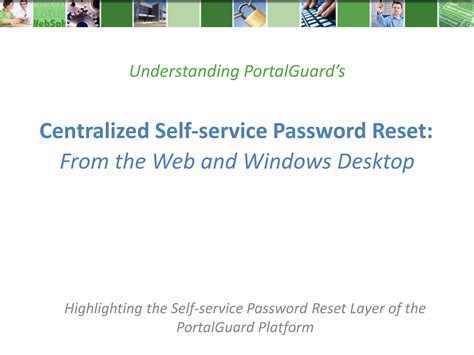 Self Service Password Reset Pdf Operating Systems Computer